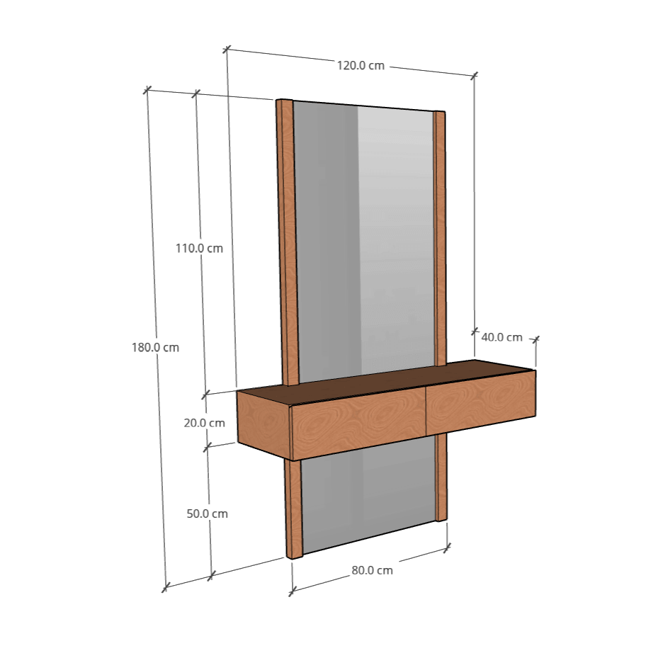 Claire Wall Mounted Dresser – Classic Furniture