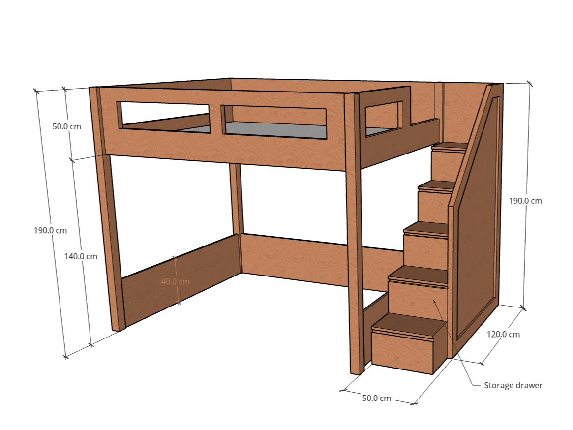 Easy Loft Bed Dimensions Loft Bed I'm Building For My Daughter. What