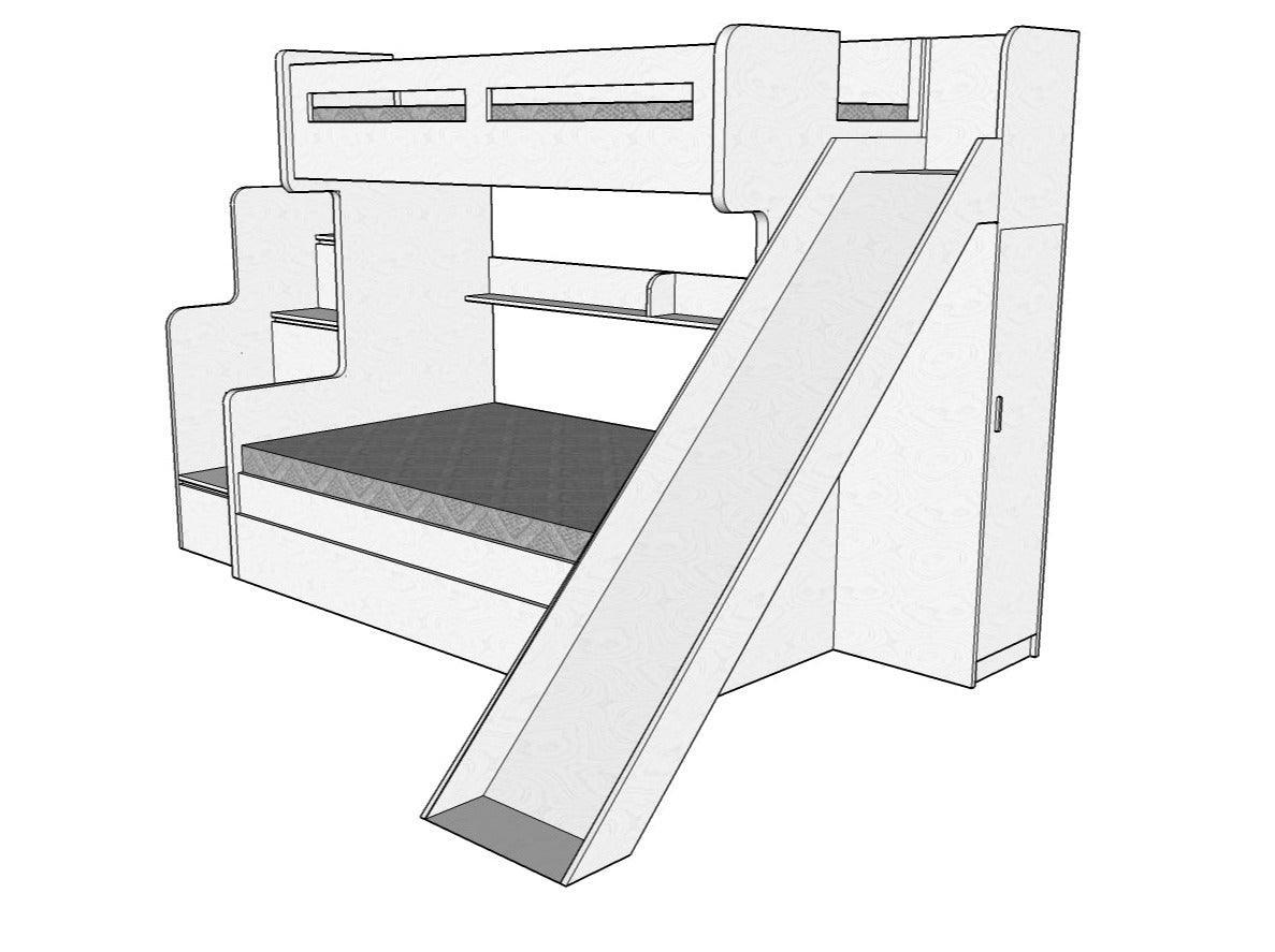 Future Bunk Bed with Slide Cabinet – Classic Furniture