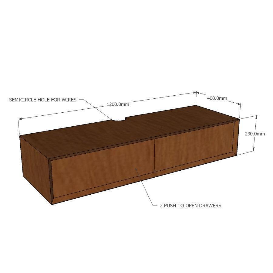 Klaus Wall Mounted TV Unit, 120 cms – Classic Furniture