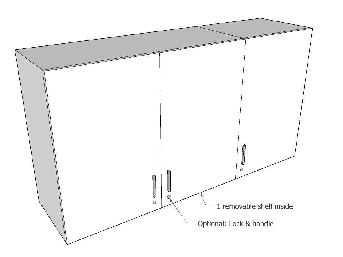 Wall mounted Cabinet: 3 Door – Classic Furniture