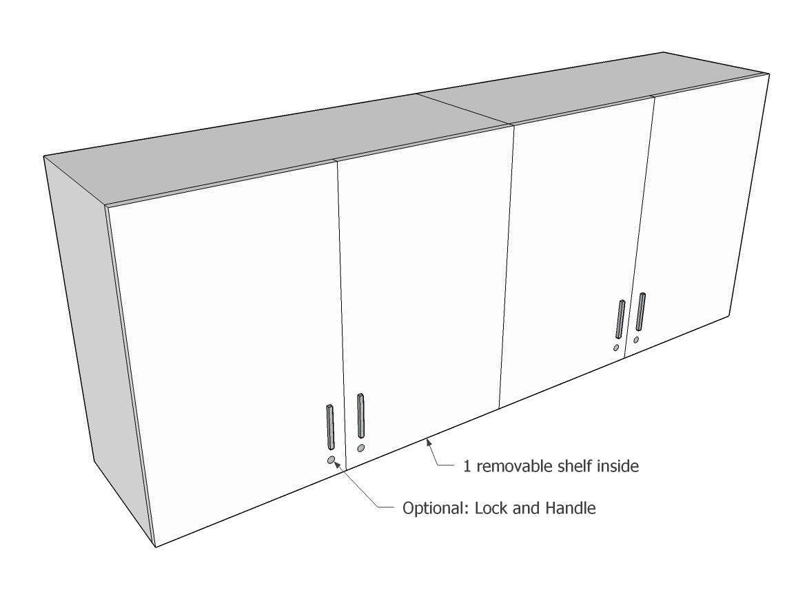 Wall mounted Cabinet: 4 Door – Classic Furniture