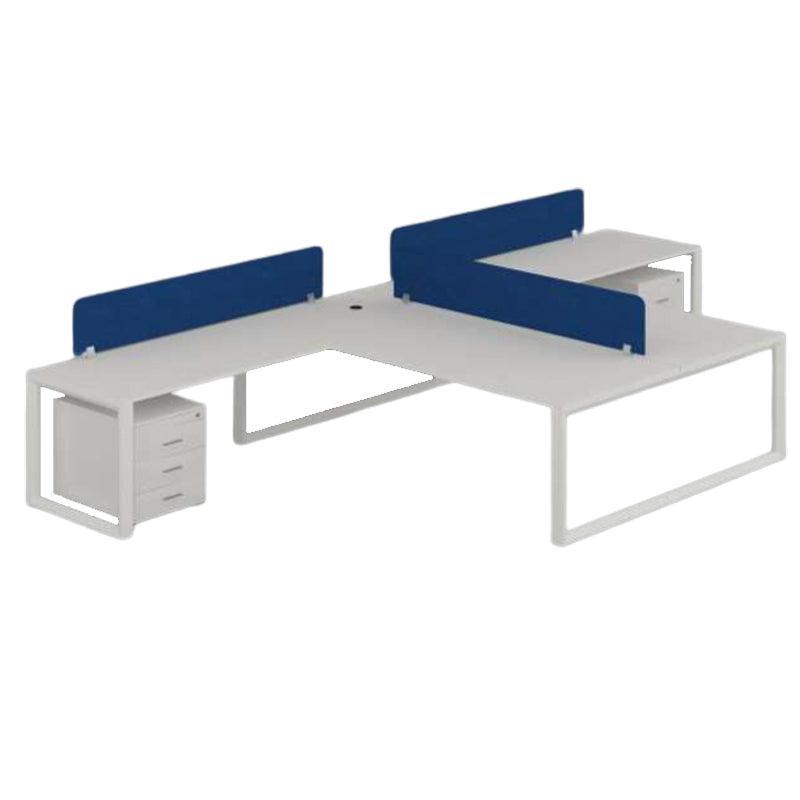 Workstation for 2 persons, Model: PYRAMID-2c, L Shaped – Classic Furniture