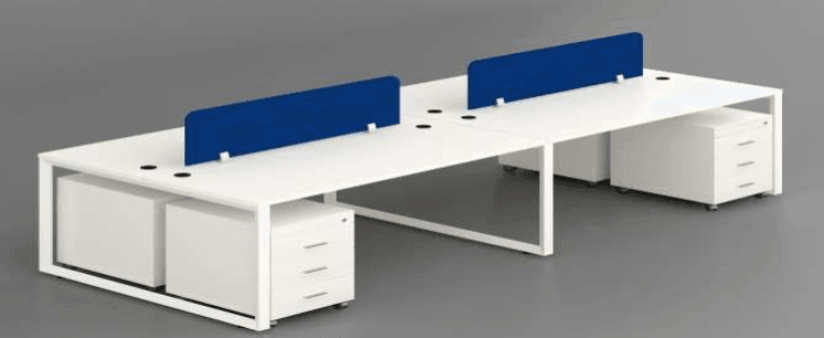 Workstation for 4 persons, Model: PYRAMID-4, Face to Face – Classic ...