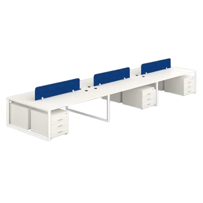 Workstation for 6 persons, Model: PYRAMID-6, Face to Face – Classic ...